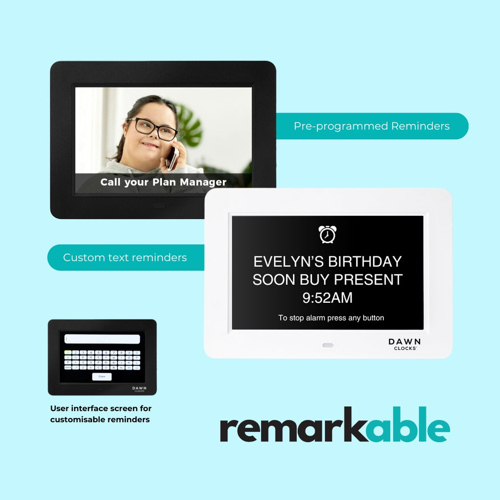 RemarkAble Customisable Reminder Clock – Dawn Clocks
